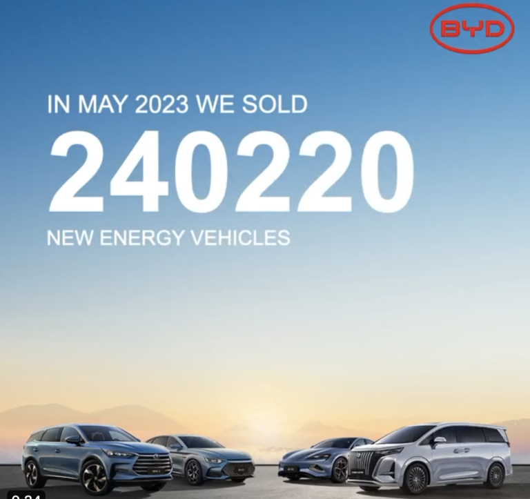BYD、1〜5月のNEV販売台数は100万台超え | AAiT